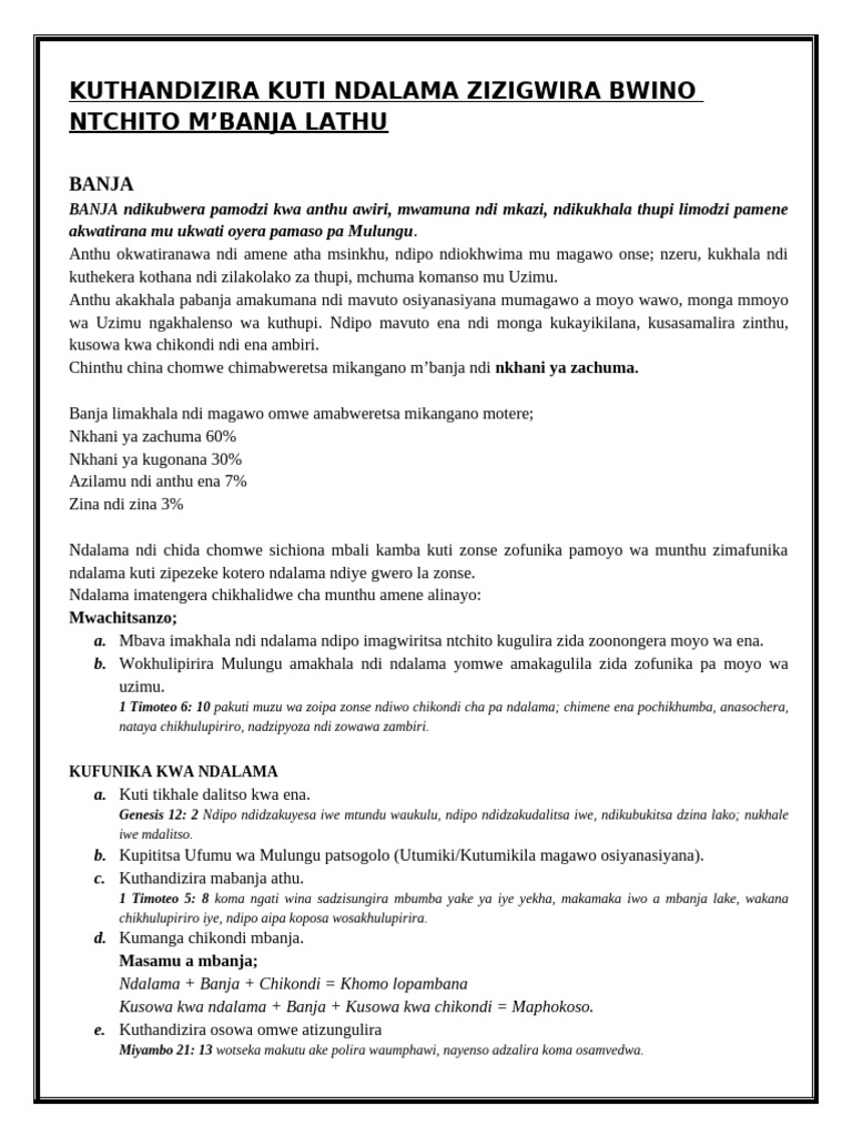 Ndalama M'banja: Njira Zosamalira Chuma | PDF