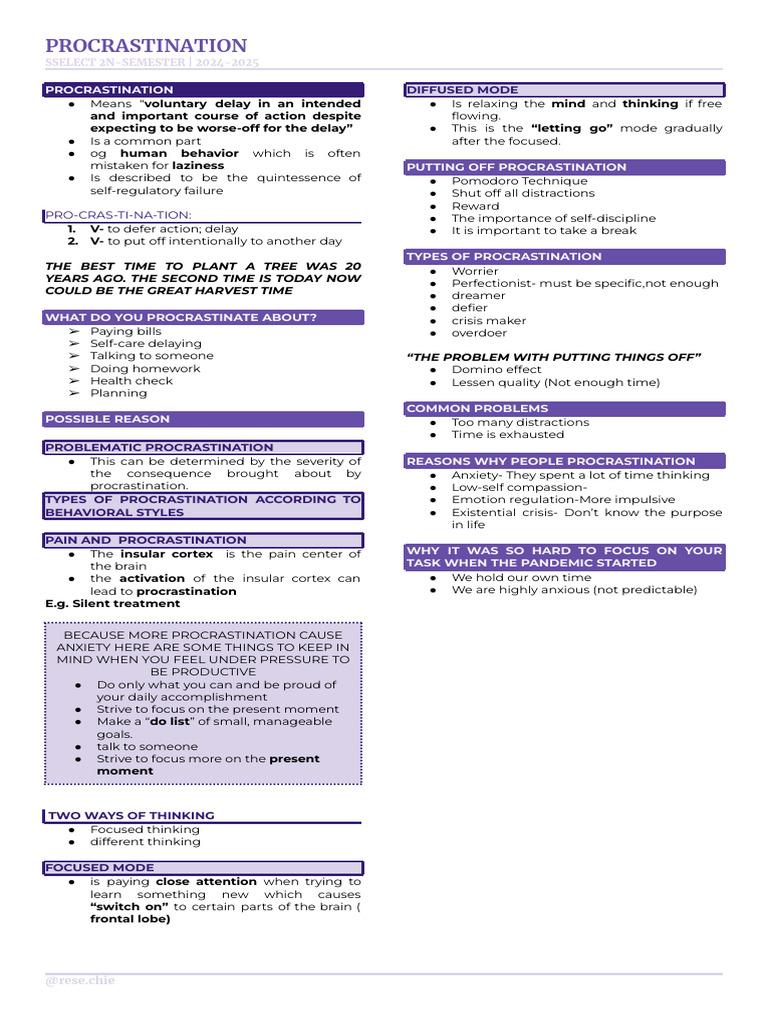 Procastination Ii Mod 2 | PDF | Professional Skills | Procrastination