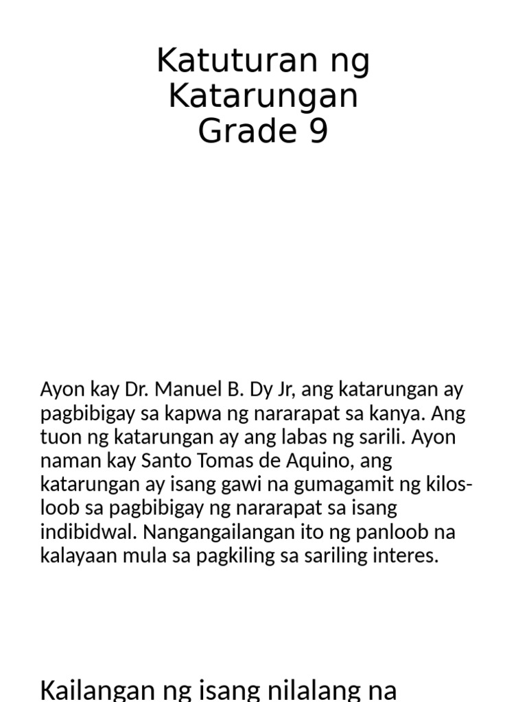 Katuturan NG Katarungan | PDF