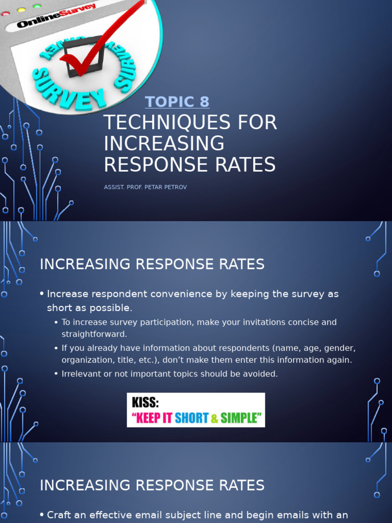 Topic 8 - Increasing Response Rates | PDF | Questionnaire | Human ...