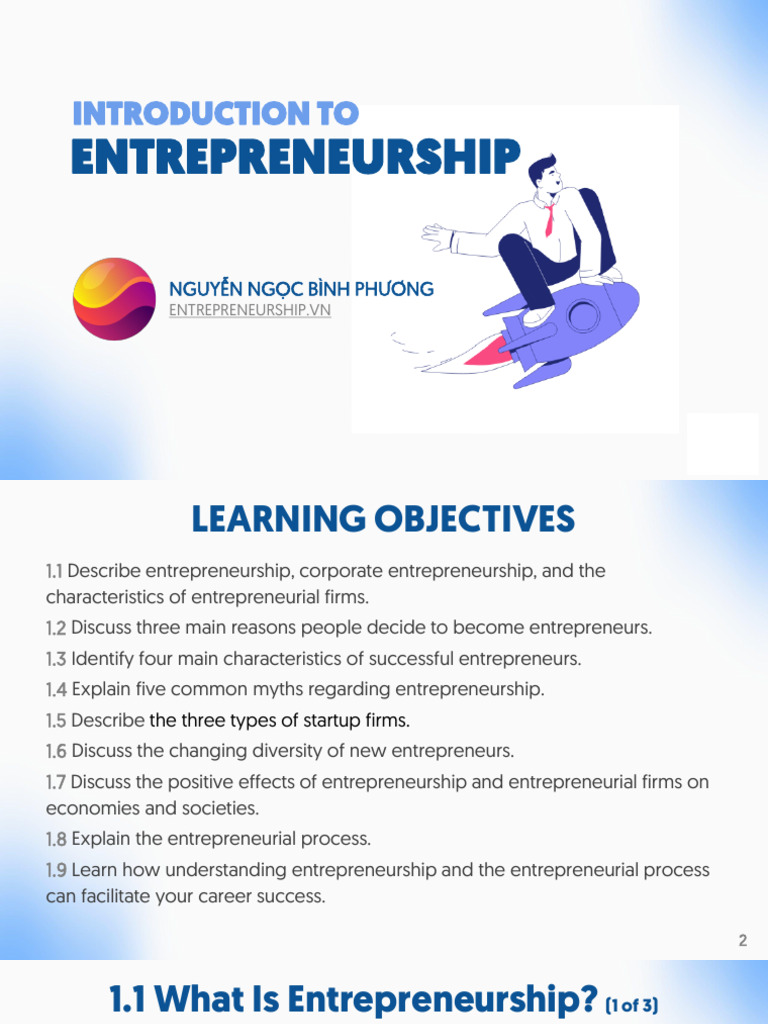 Introduction To Entrepreneurship | PDF | Entrepreneurship | Startup Company