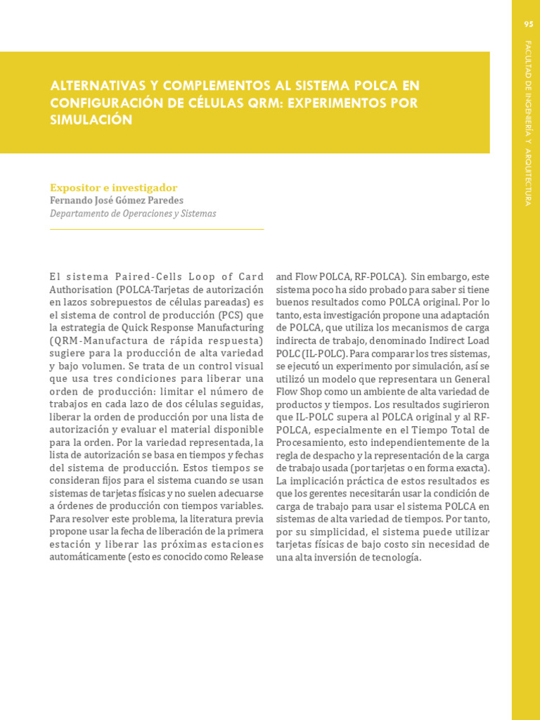 Comparativa de Sistemas POLCA en QRM | PDF | Simulación