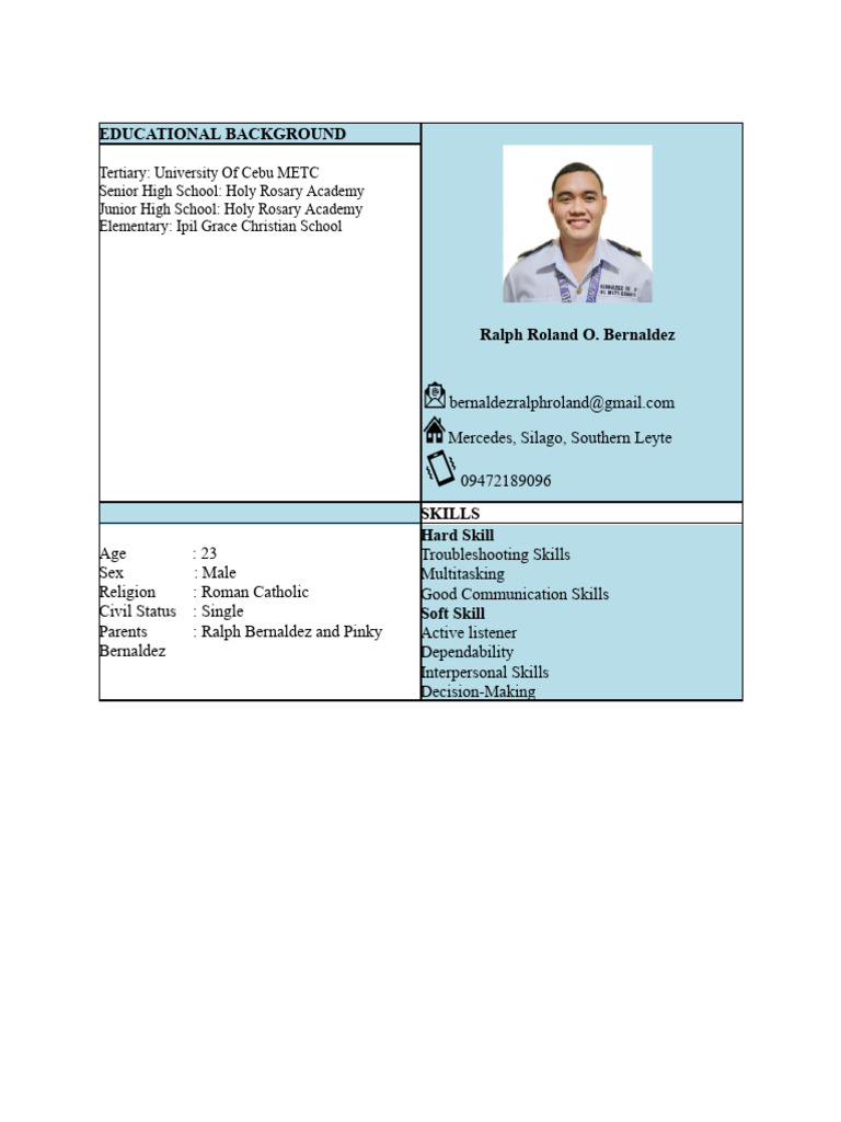 Bernaldez CV New | PDF