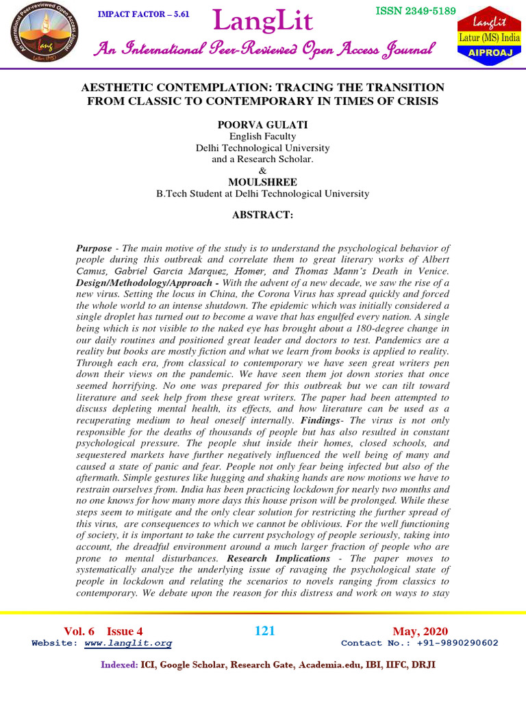 Aesthetic Contemplation Tracing The Tran | PDF | Friedrich Nietzsche | Fear