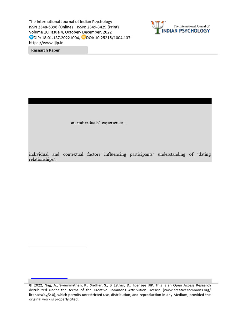 Relationship Trends in India | PDF | Psychology | Romance (Love)