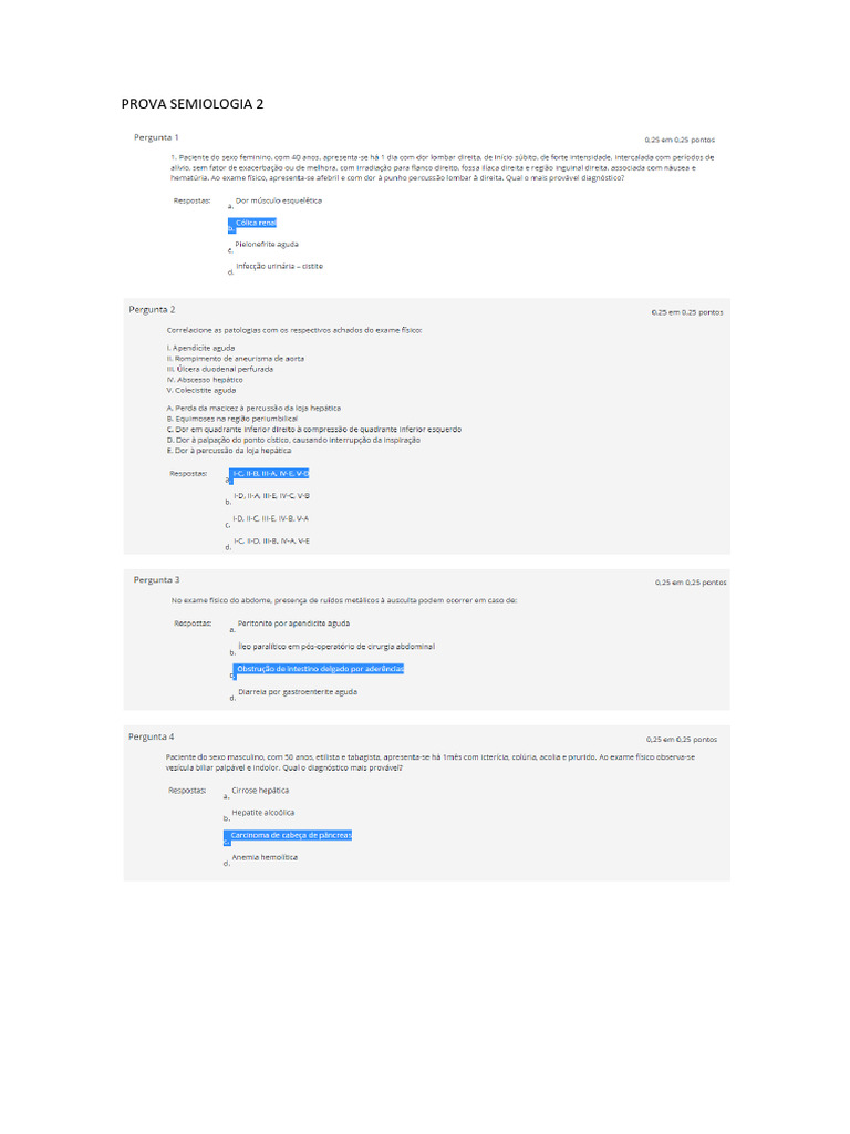 Prova de Semio Veteranos 2 | PDF