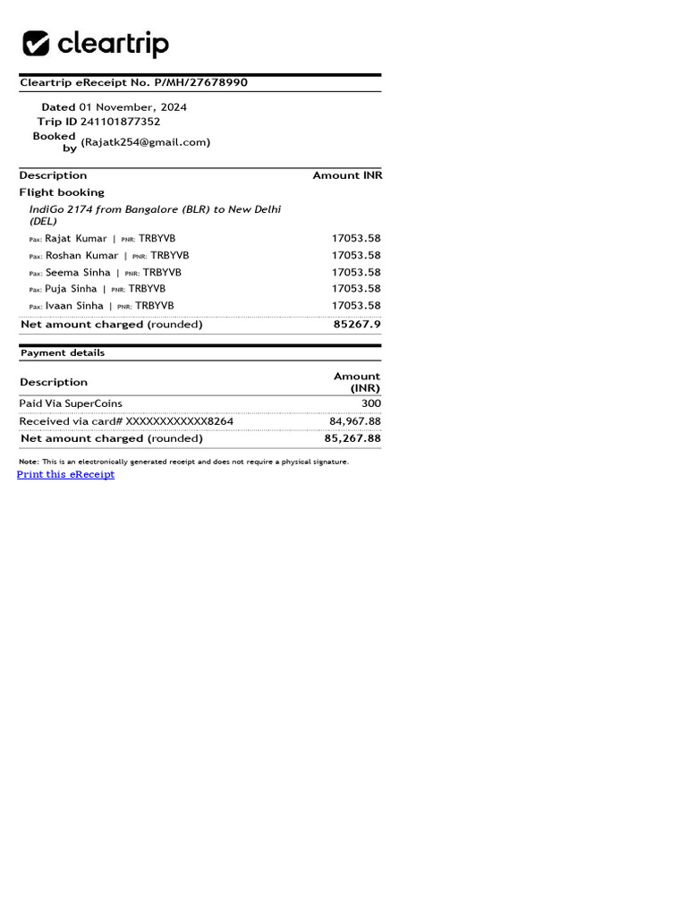 Cleartrip Receipt (1) | PDF