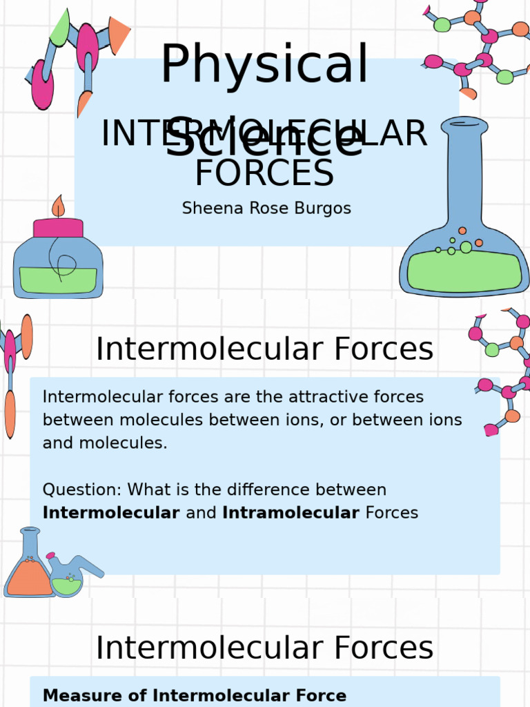 Intermolecular Forces | PDF | Intermolecular Force | Chemical Polarity