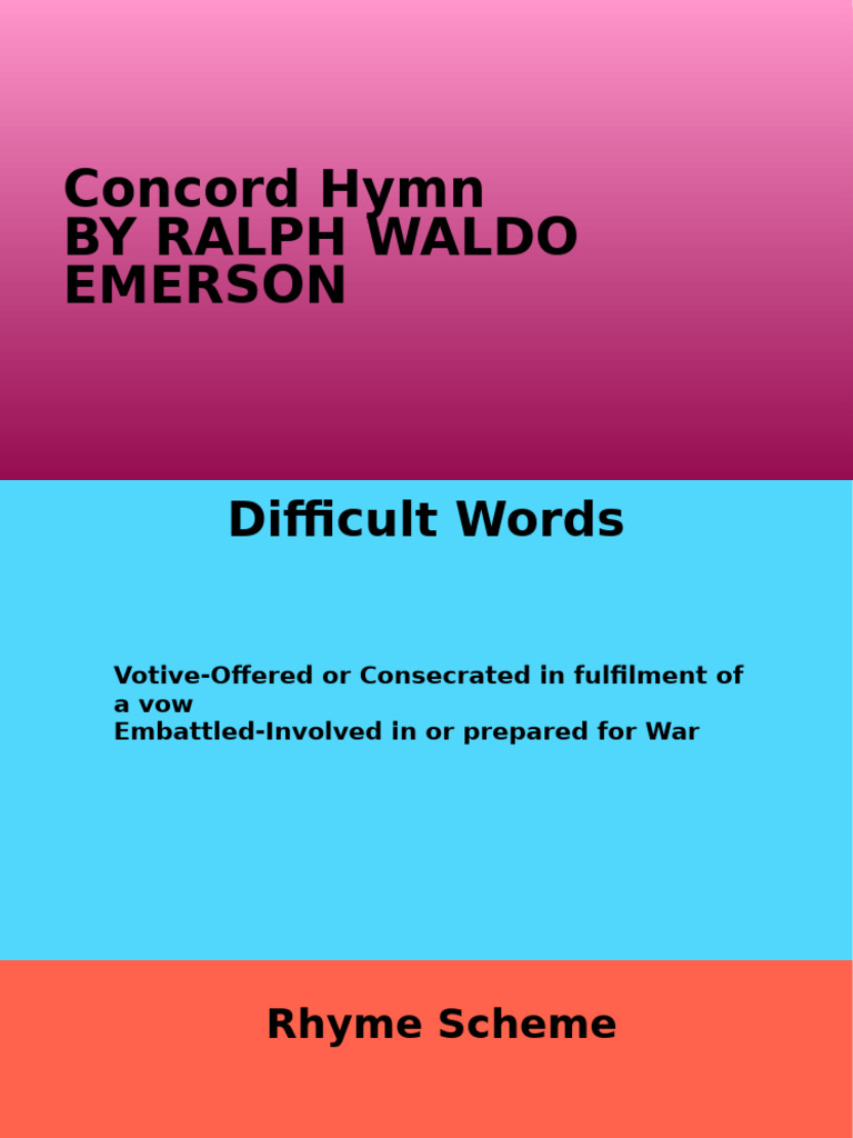 Concord Hymn Analysis Guide | PDF