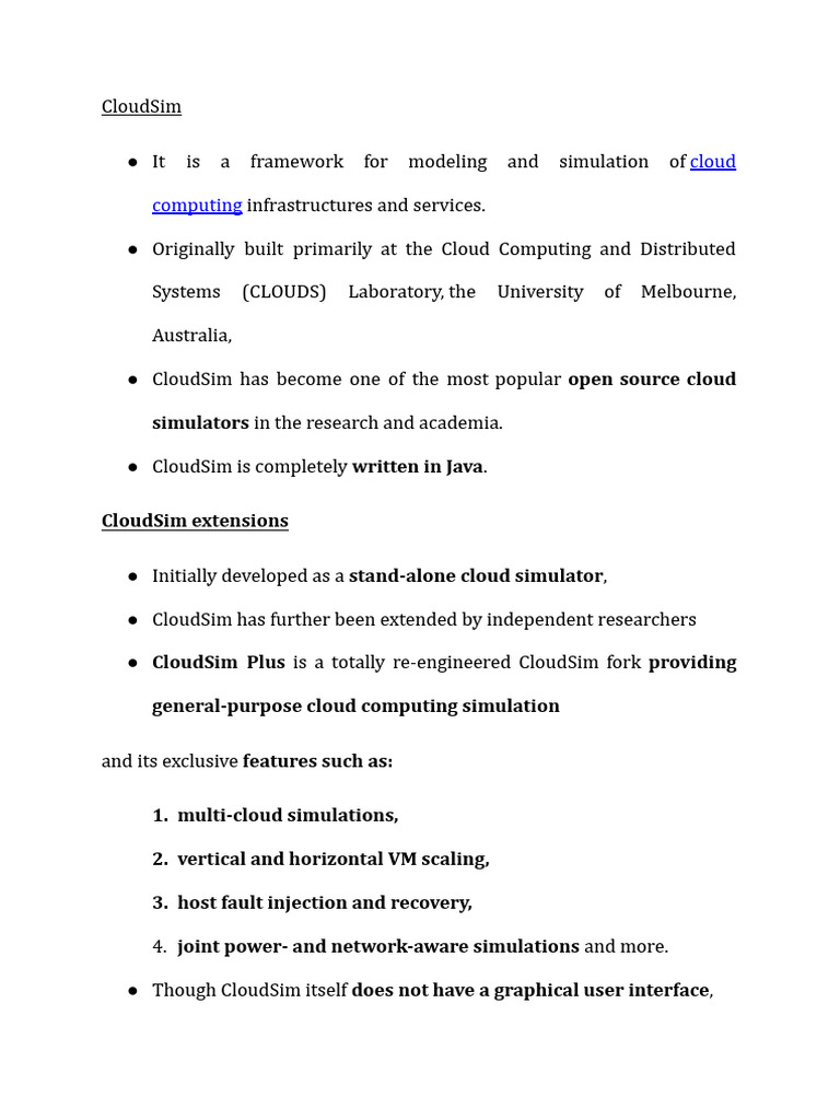 CloudSim-Simulation Based | PDF | Cloud Computing | Virtual Machine