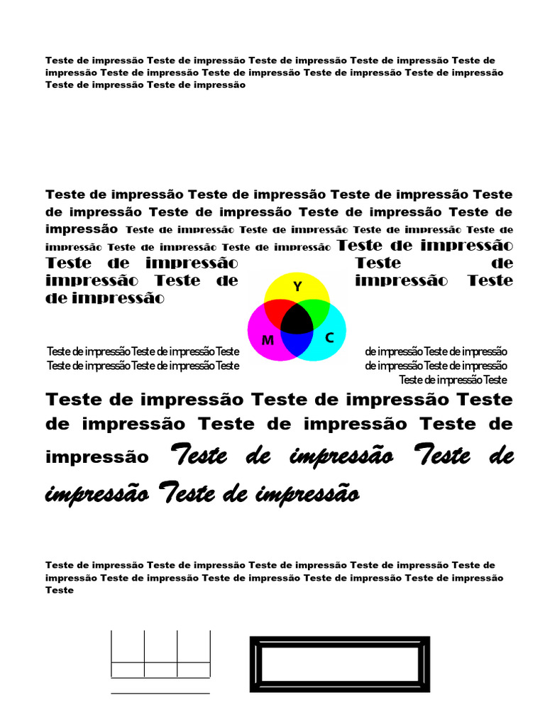 TESTE DE CORES IMPRESSORA CHARLES | PDF | Design gráfico | Cor