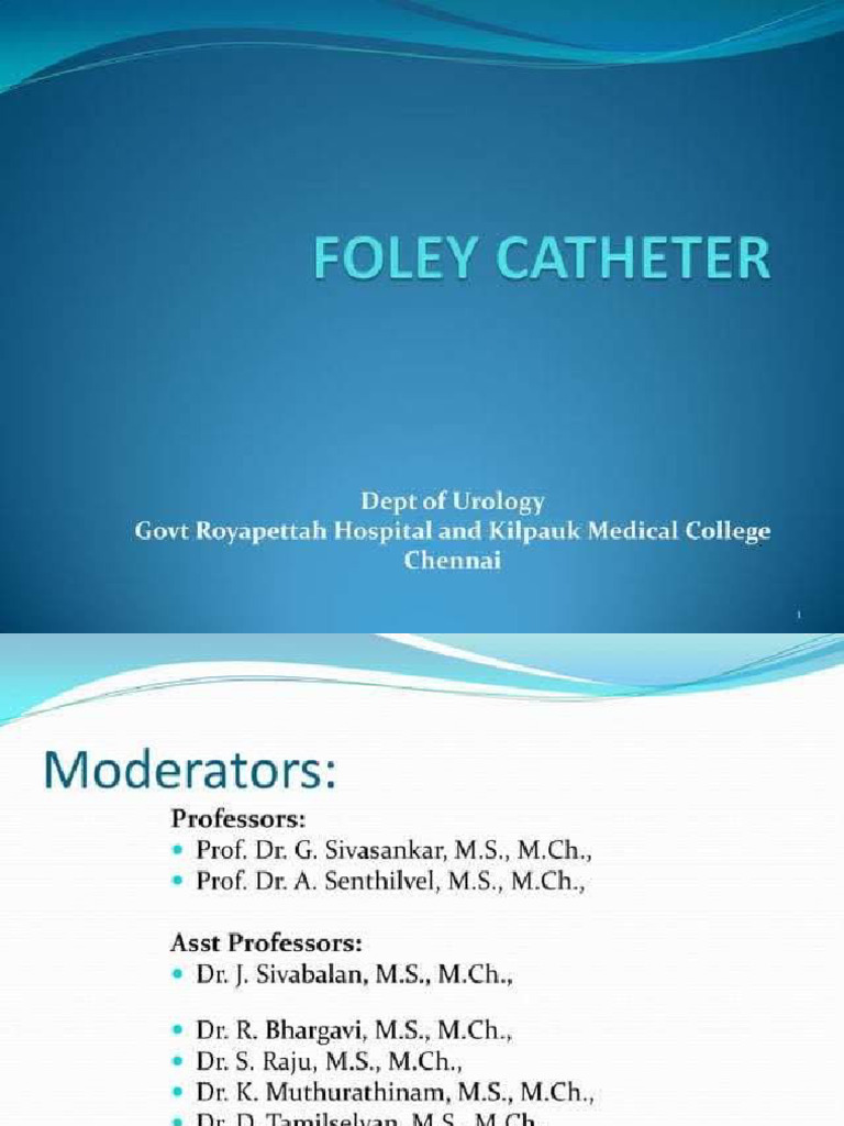 Uro instruments- foley catheter | PDF