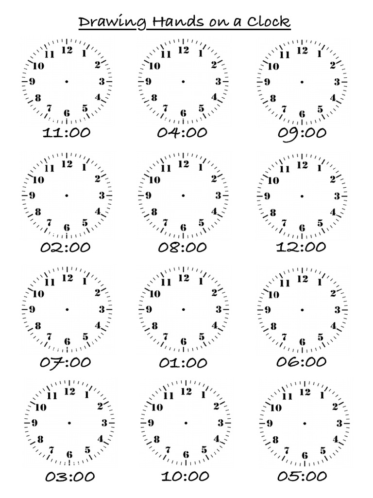 Clock Hand Drawing Guide | PDF