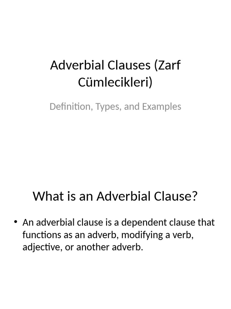 Understanding Adverbial Clauses | PDF
