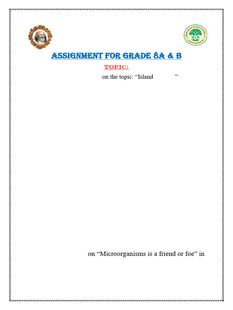 Grade 8 Assignments on Water & Language | PDF