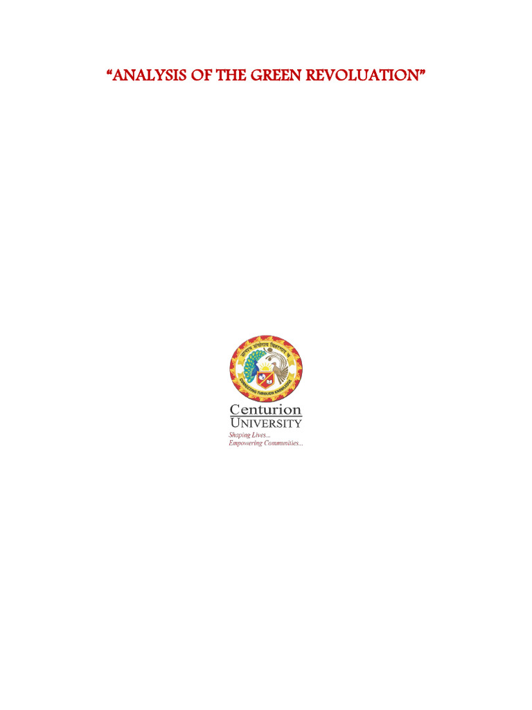 Gopinath Evs 29 Project Report | PDF | Agriculture | Green Revolution