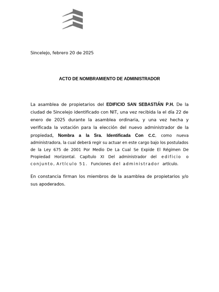 Acta de Nombramiento 2 | PDF