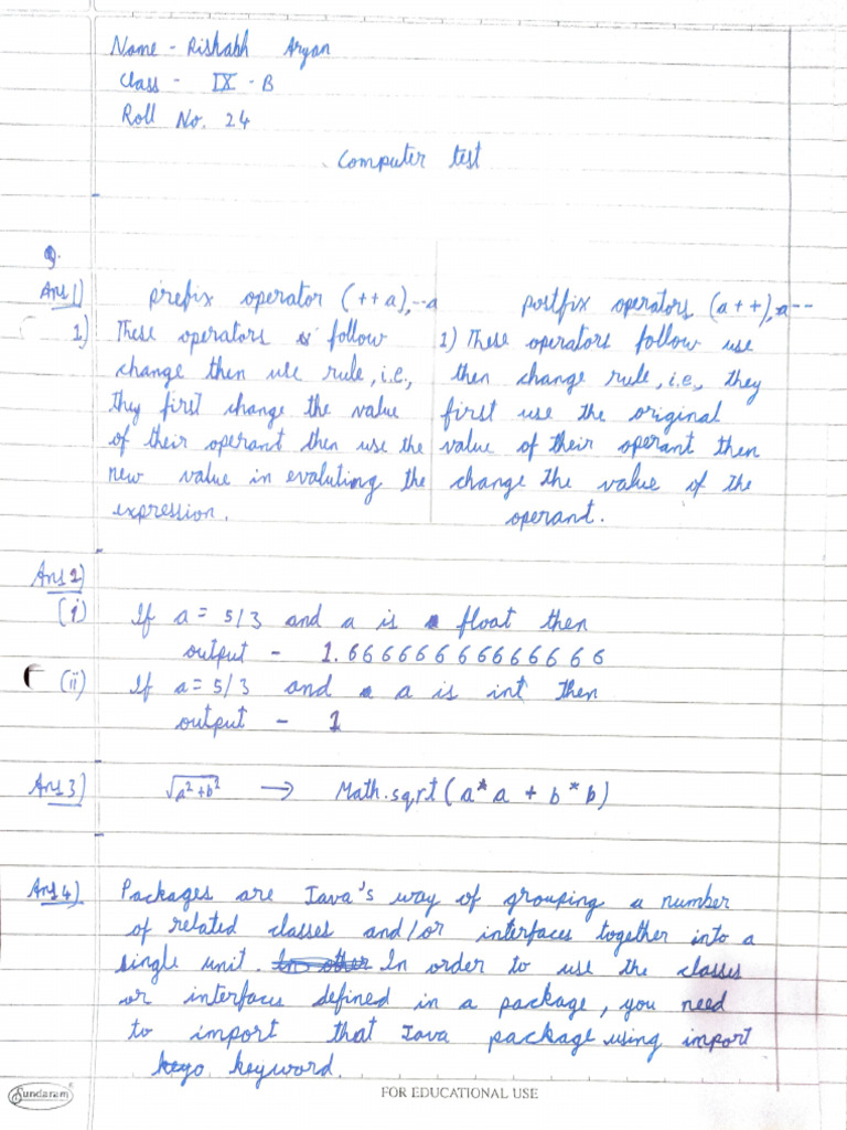 Computer Revision Test 3 | PDF