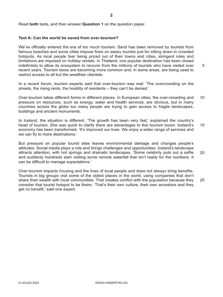 Over-Tourism: Challenges and Perspectives | PDF | Tourism