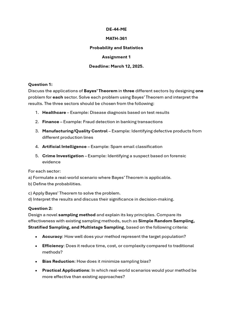 Bayes' Theorem Applications in Sectors | PDF