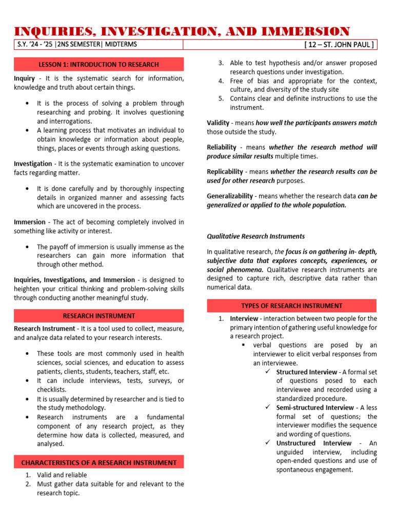 3Is_MIDTERMS | PDF | Survey Methodology | Experiment