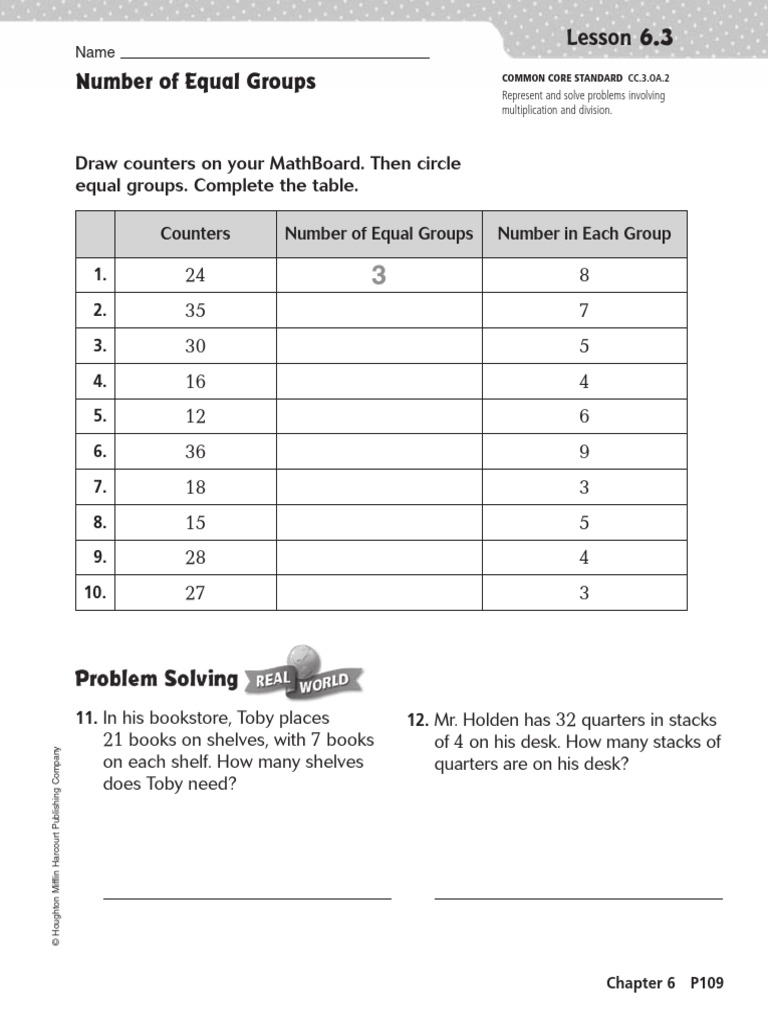 Dividing Using Counters | PDF