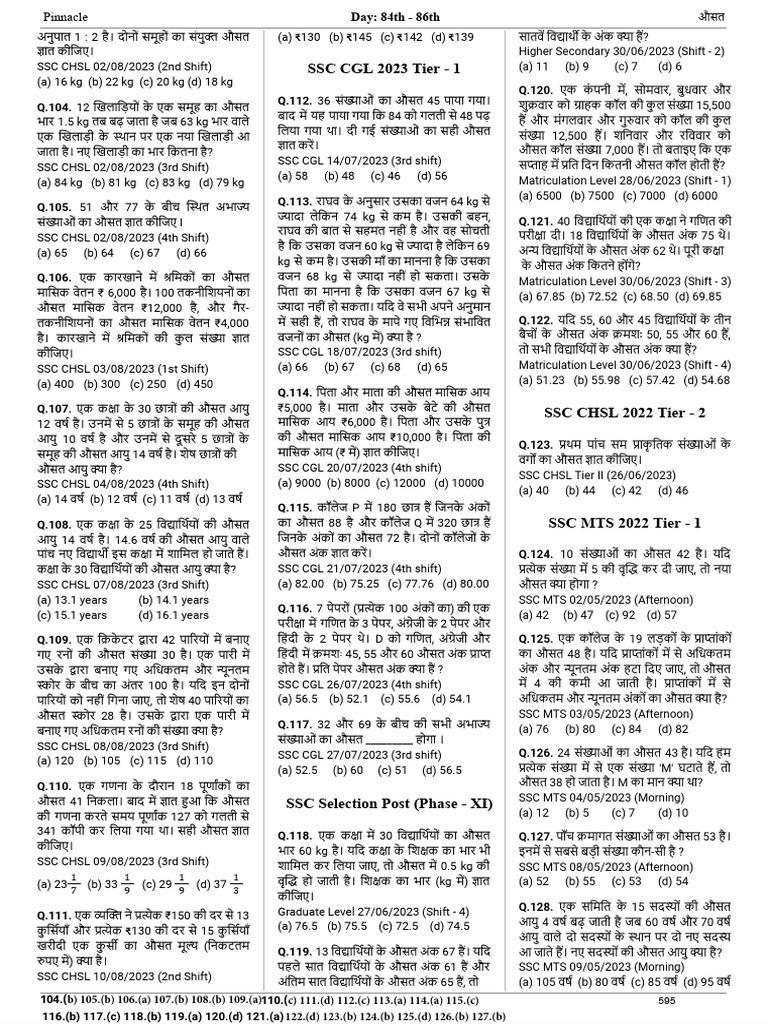 SSC CGL 2023 Tier - 1 | PDF