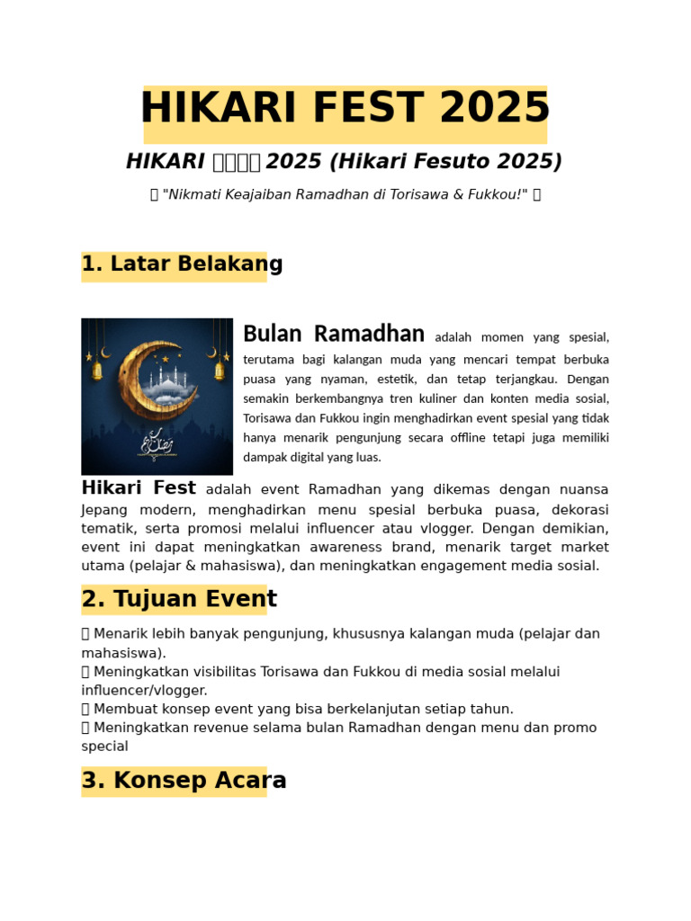 Hikari Fest 2025 | PDF