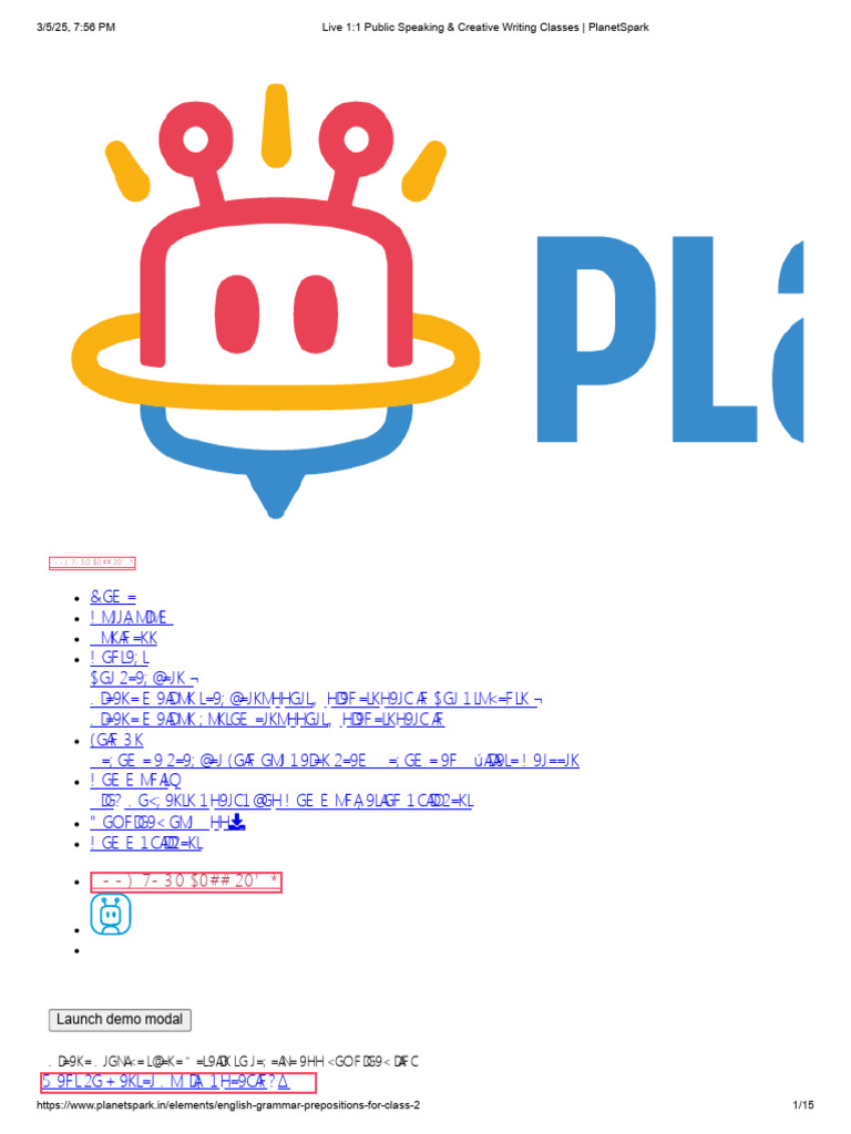 Live 1 - 1 Public Speaking & Creative Writing Classes - PlanetSpark ...