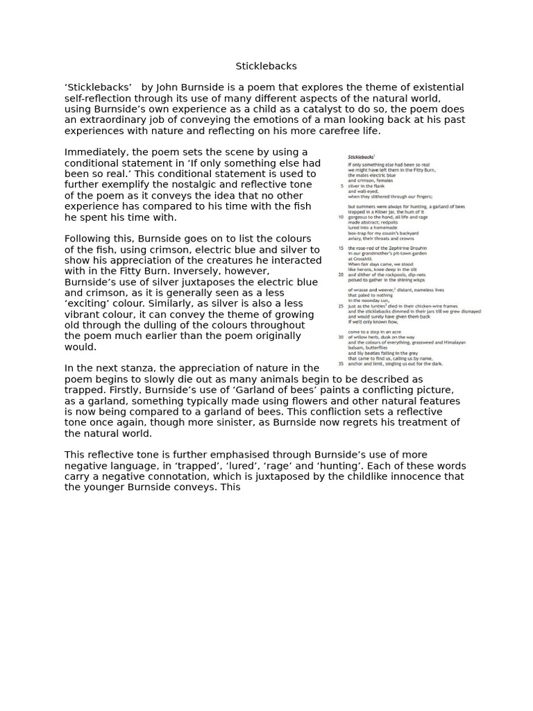 Sticklebacks Analyse | PDF