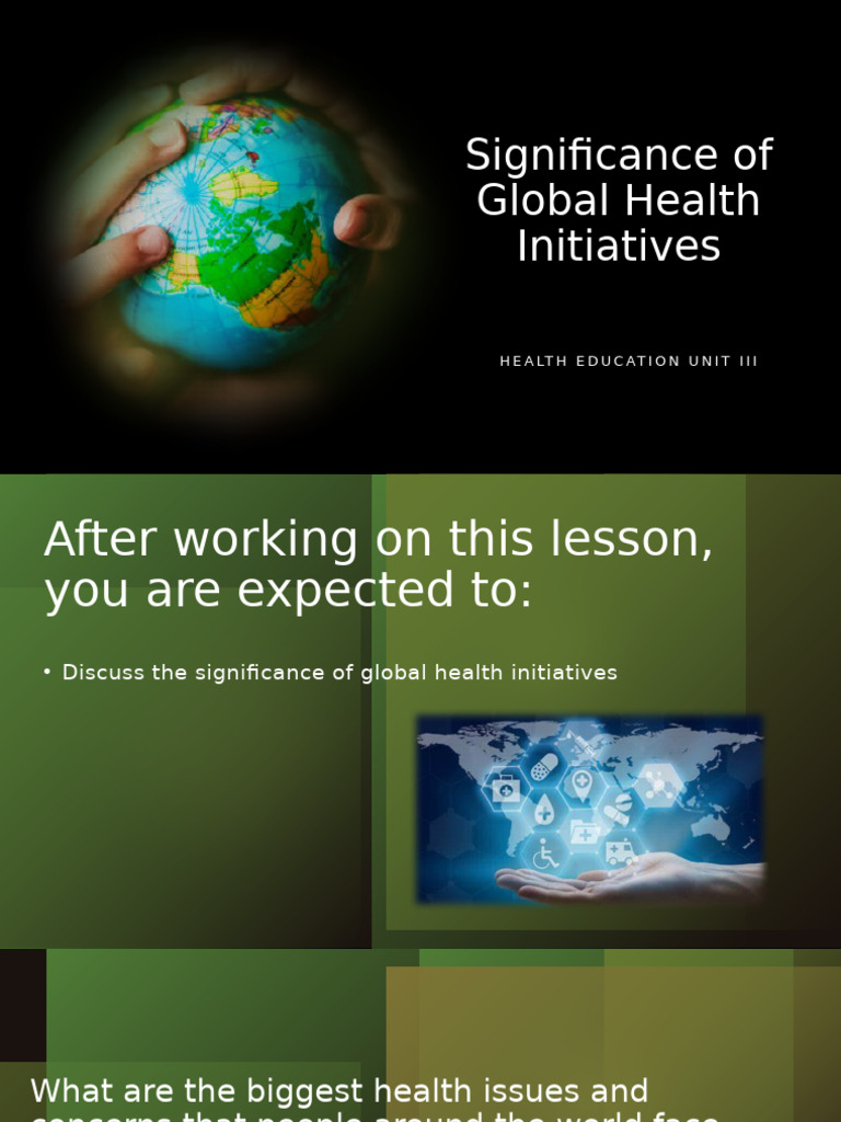 Importance of Global Health Initiatives | PDF | World Health ...