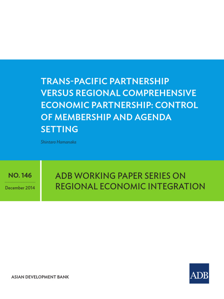 TPP vs RCEP | PDF | Trans Pacific Partnership | Asian Development Bank