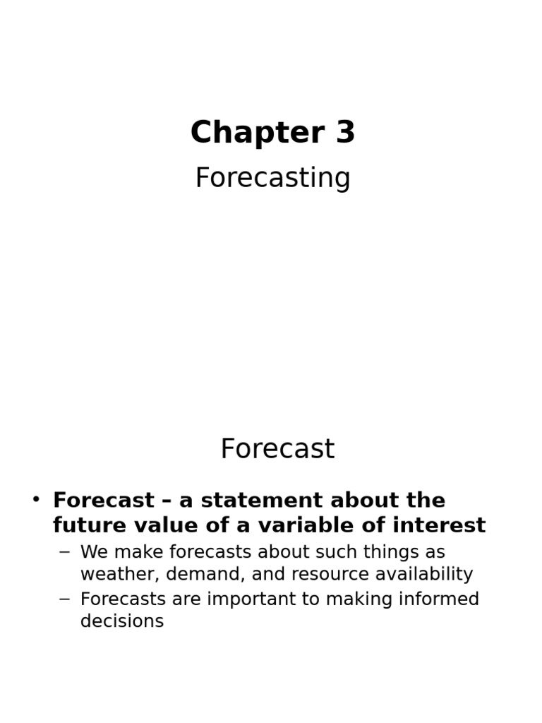 Session 3 and 4 | PDF | Forecasting | Errors And Residuals