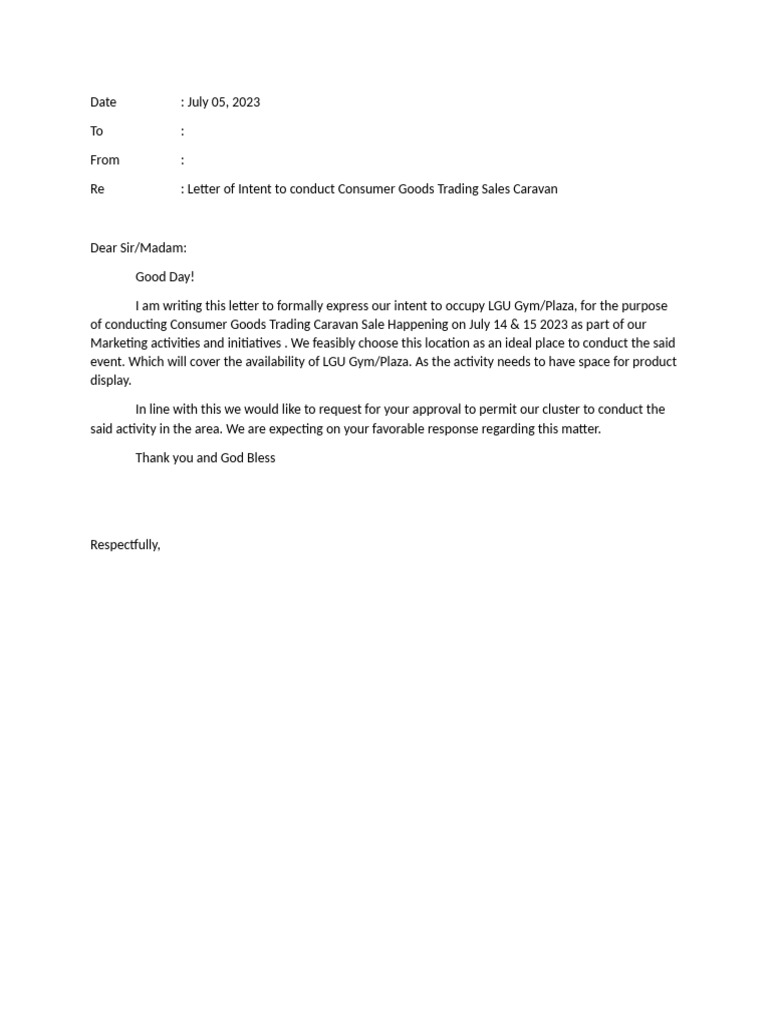 Caravan Letter | PDF