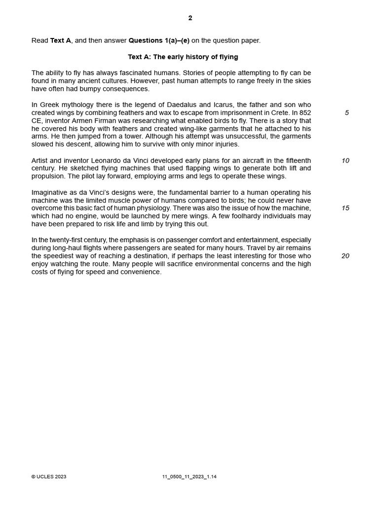 Text A - The Early History of Flying | PDF