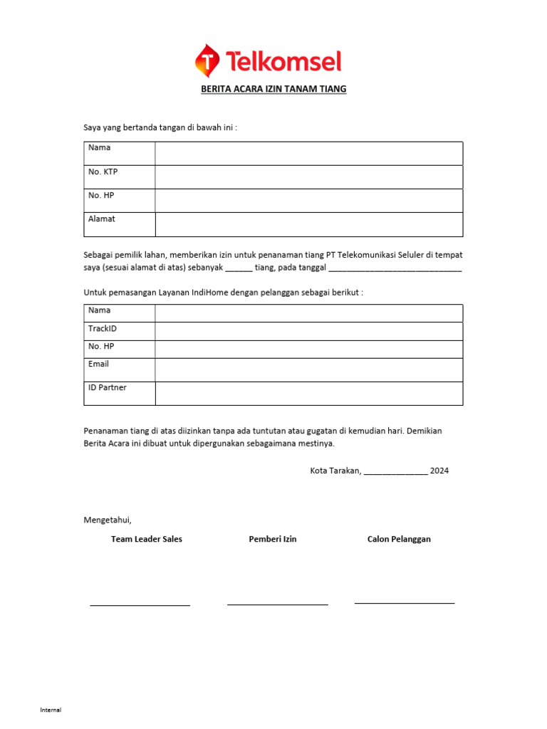 Template BA Tanam Tiang | PDF