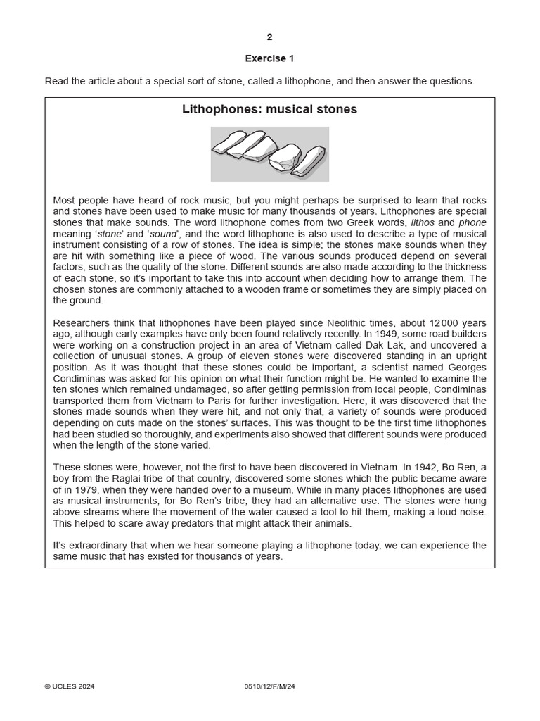 Lithophones: Ancient Musical Stones | PDF | Sound