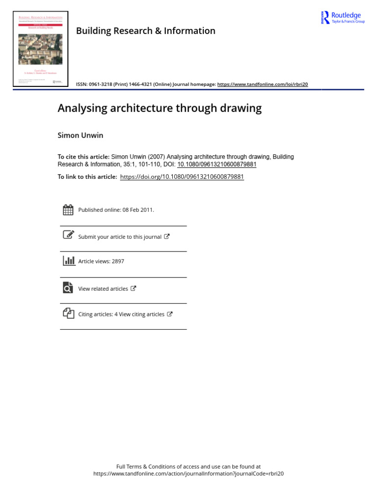 Analysing Architecture Through Drawing | PDF