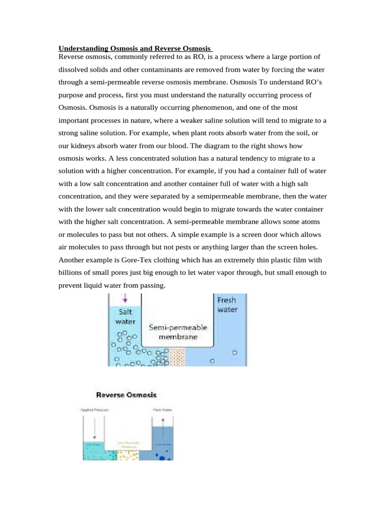 reverse osmosis | PDF