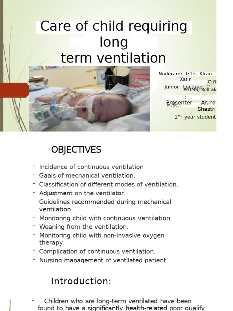 Long-Term Ventilation Care for Children | PDF | Physiology | Medical ...