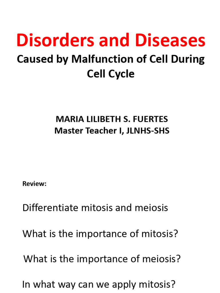 Cell Cycle Disorders and Chromosomal Abnormalities | PDF | Chromosome ...