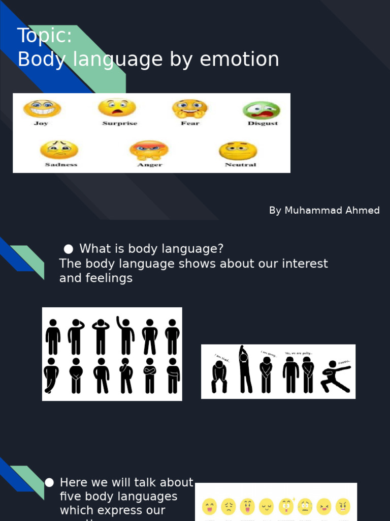 Body Language and Emotions Explained | PDF