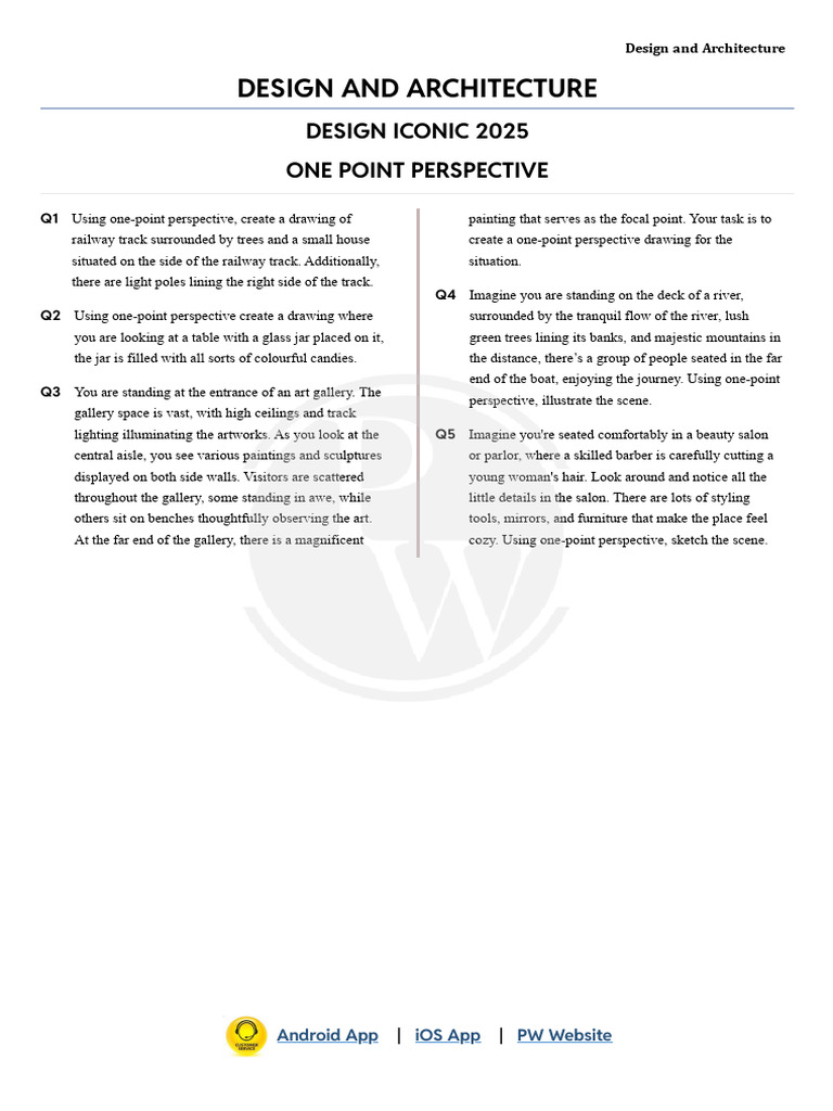 One-Point Perspective Drawing Guide | PDF