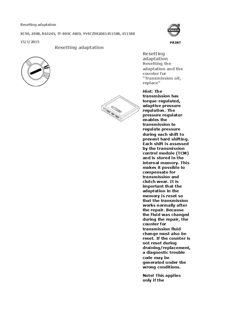 Resetting Adatation1 | PDF | Automotive Technologies