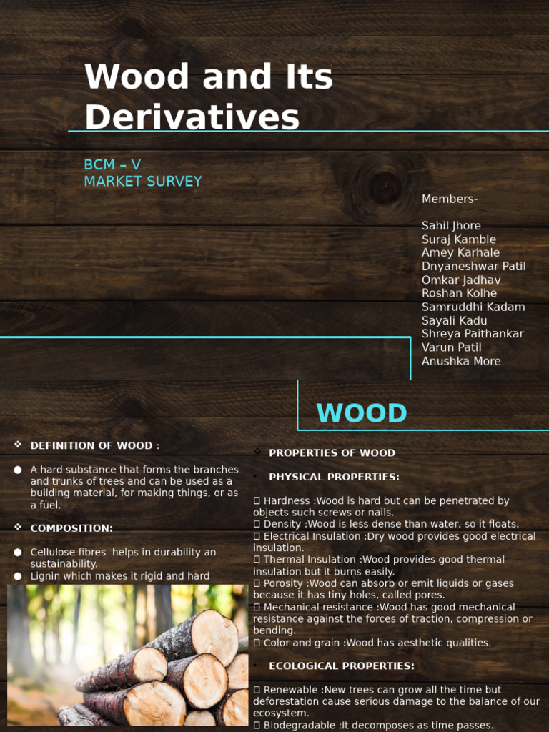 Wood and Derivatives Market Survey | PDF | Plywood | Wood