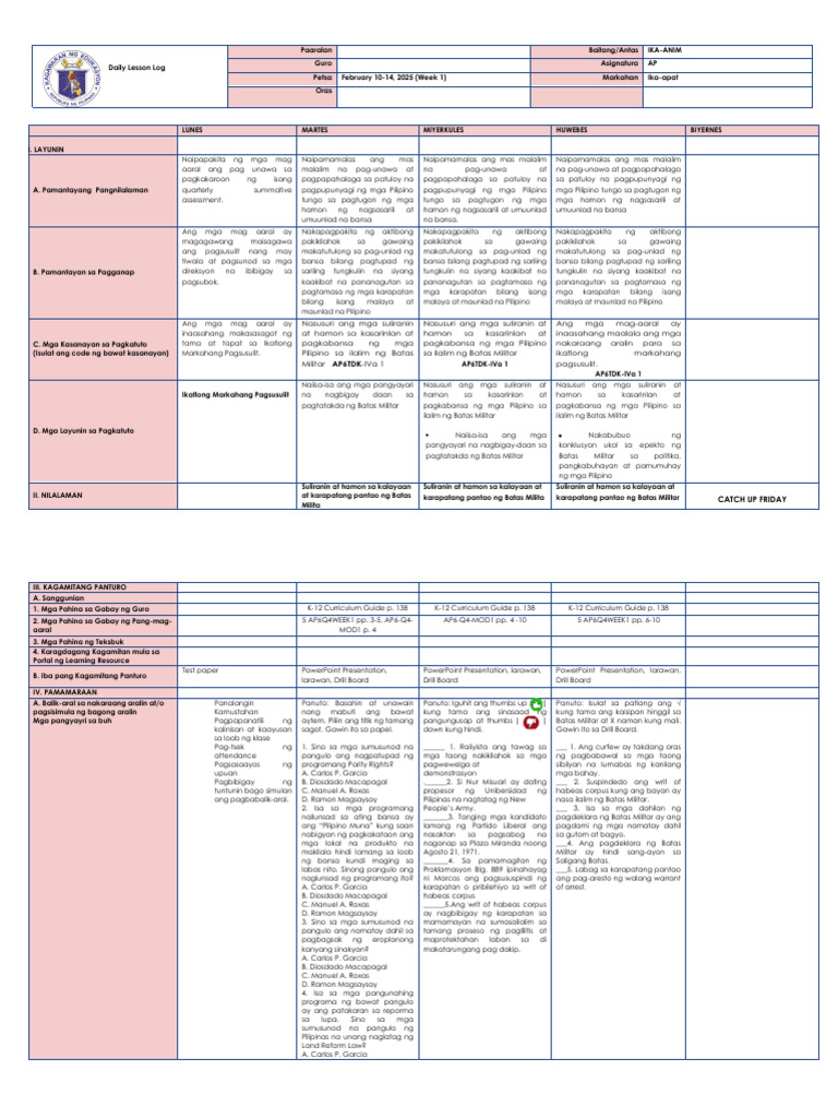 DLL_AP 6_Q4_W1 | PDF
