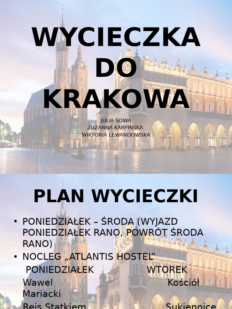 Wycieczka Do Krakowa | PDF