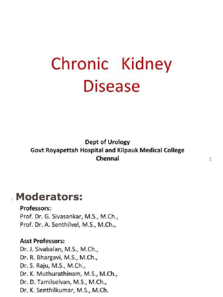 Chronic Kidney Disease | PDF