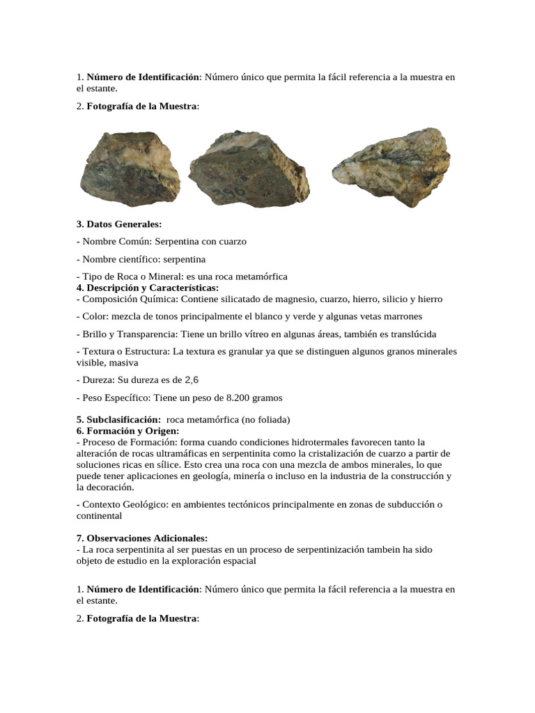 Características de Rocas y Minerales | PDF | Minerales | Roca (geología)