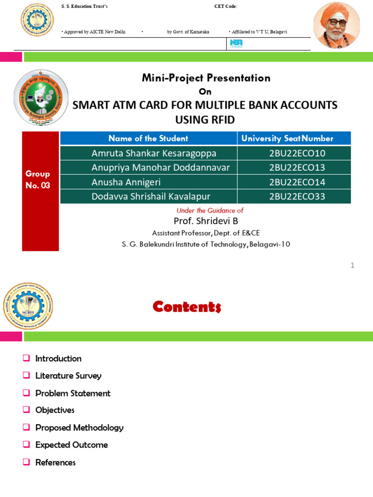 Smart ATM With Multiple Acc - 22EC033 | PDF | Automated Teller Machine | Computer Security